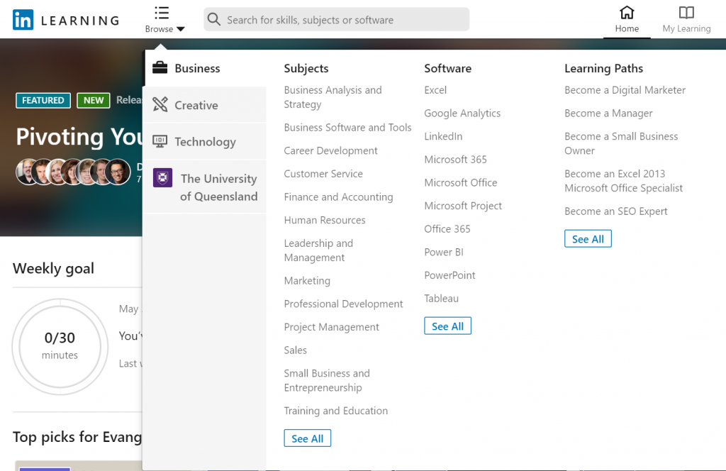 How to use Linkedin learning
